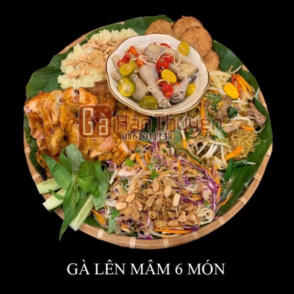 Gà lên mâm 7 món - Gà Hàn Thuyên